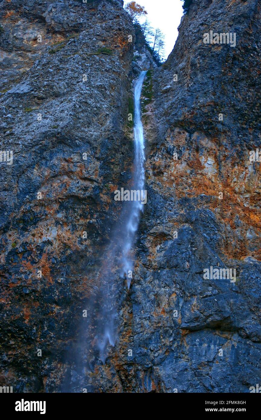 Vertical shot of the Rinka Waterfalls, Slovenia Stock Photo - Alamy