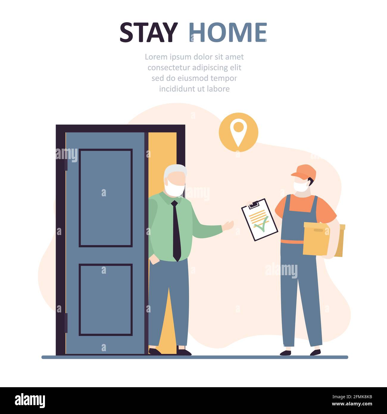 Elderly people in protective Stock Vector Images - Alamy