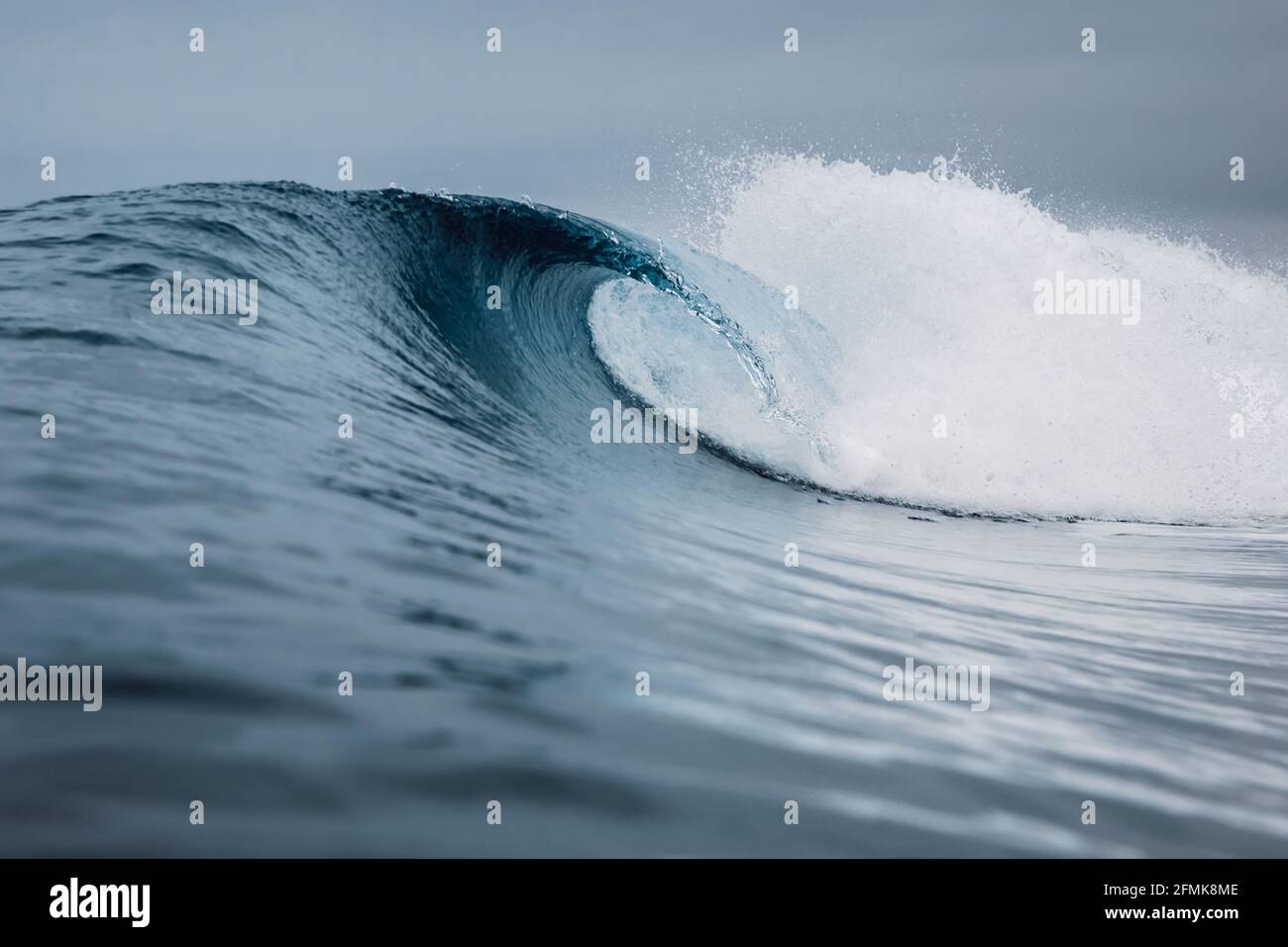 Glassy ocean wave. Perfect swell for surfing in Hawaii Stock Photo - Alamy