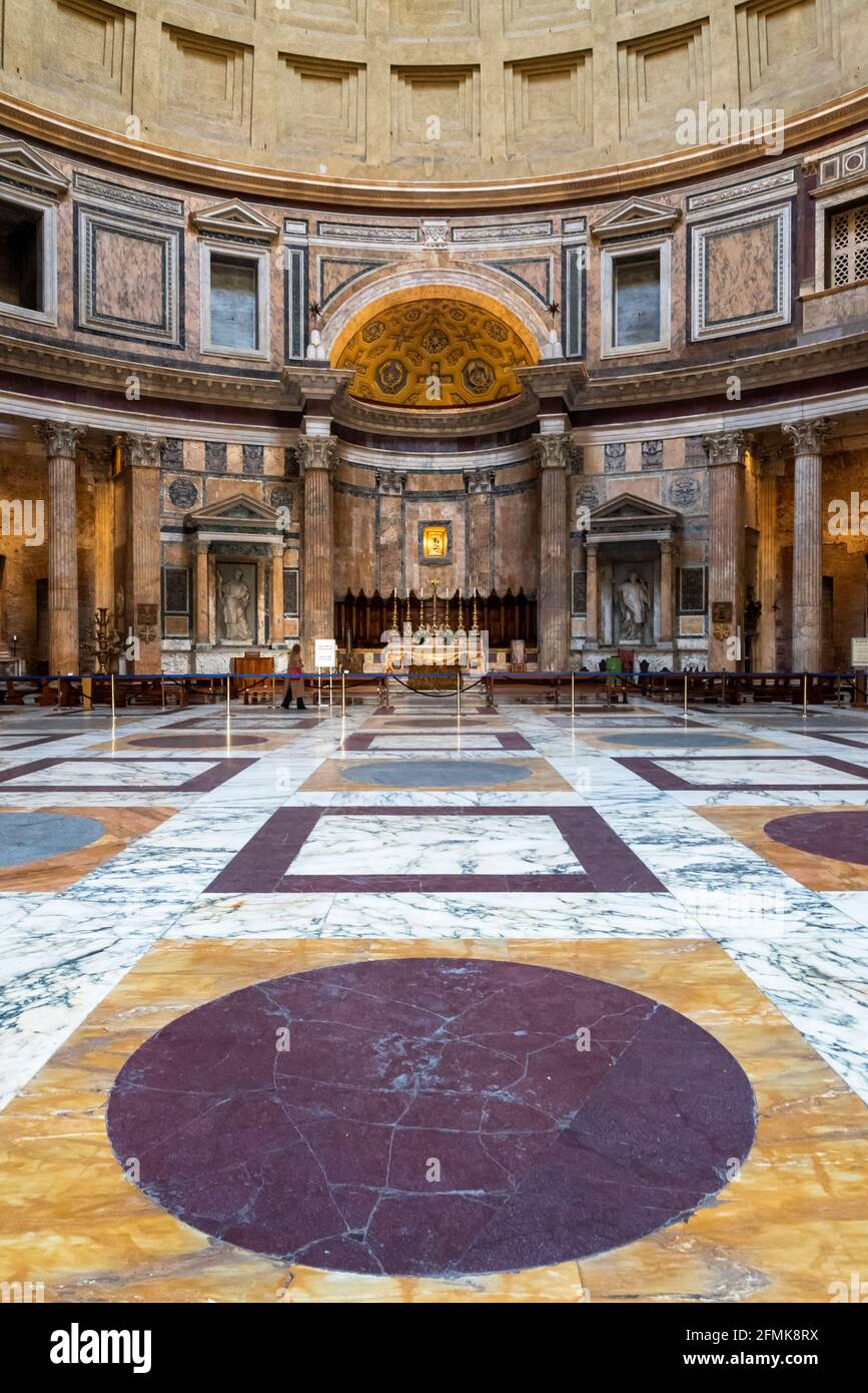 Interior view of catholic cathedral hall in Rome Stock Photo - Alamy