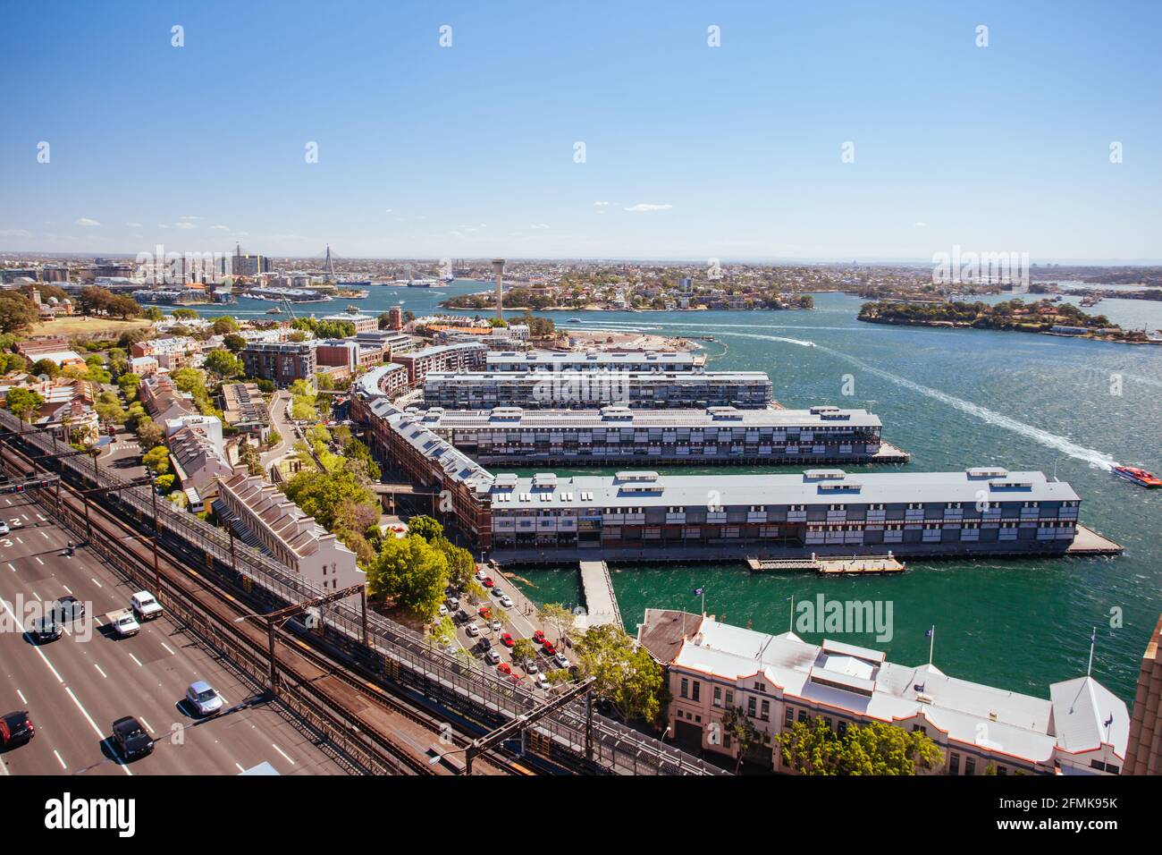 Walsh Bay From The Harbour Bridge in Australia Stock Photo - Alamy
