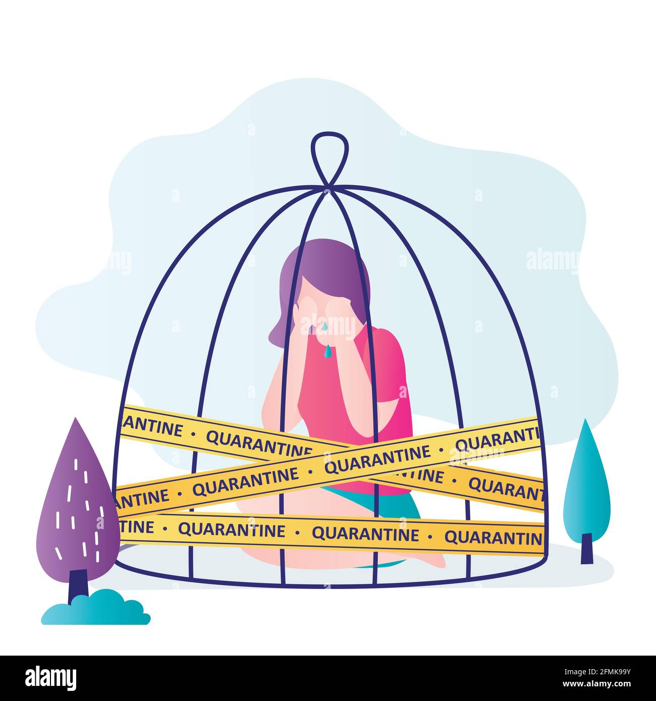 Stressed care home Stock Vector Images - Alamy