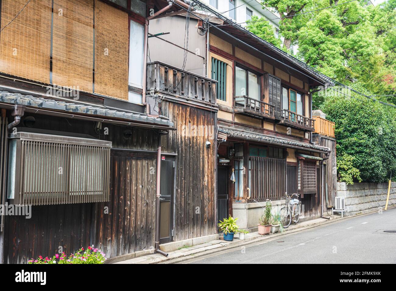 Kyoto,Japan, Asia - September 4, 2019 : Houses in Nakagyo Ward Stock ...
