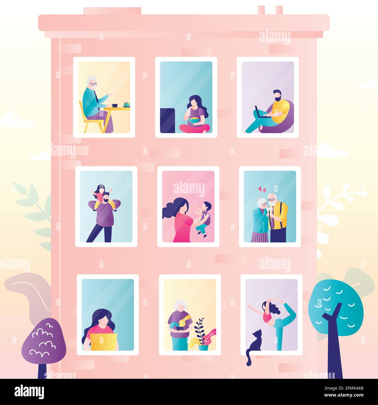 Elderly family people sport Stock Vector Images - Alamy