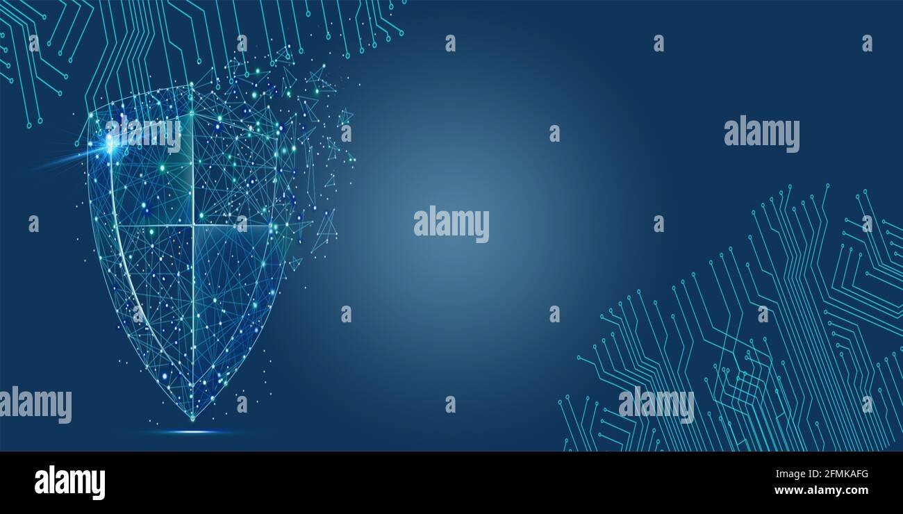 Abstract cyber security digital technology background.Protection ...