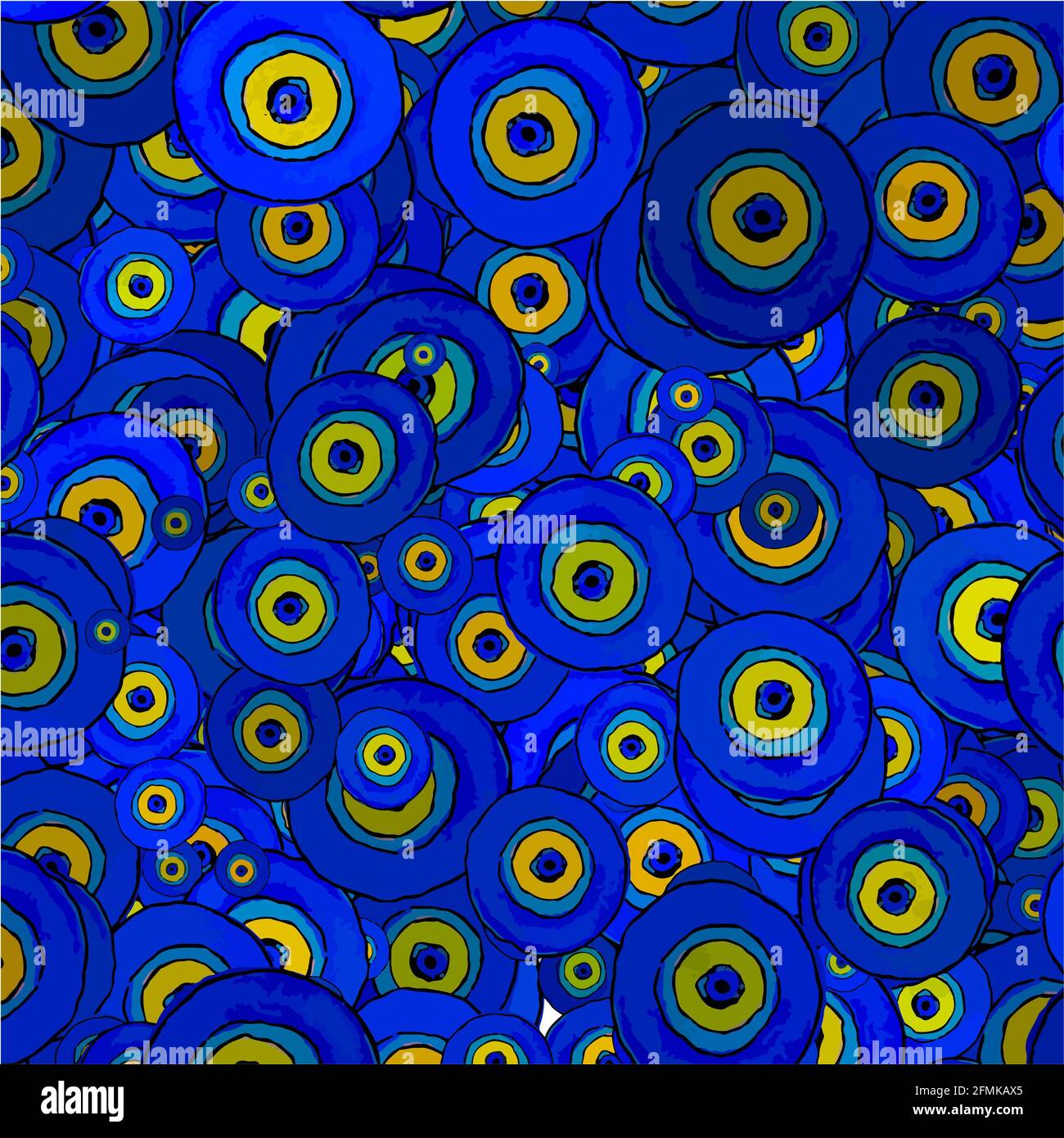 Evil eye bead multicolor pattern background textile design Stock Photo ...