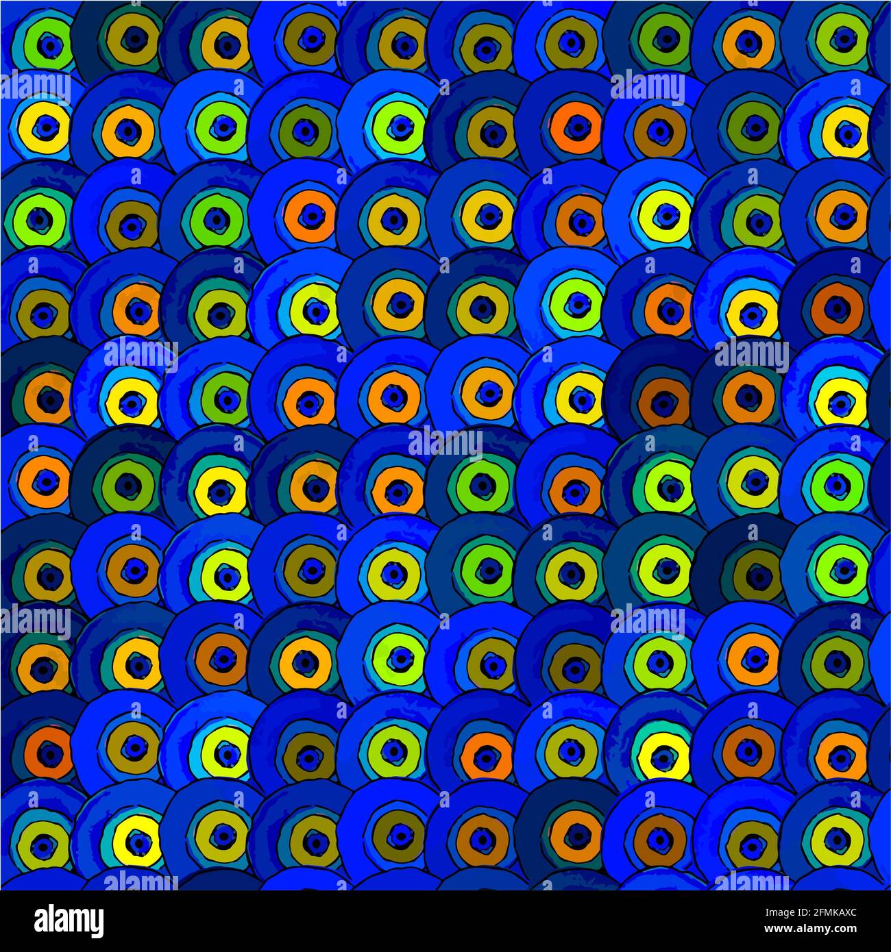 Evil eye bead multicolor pattern background textile design Stock Photo ...