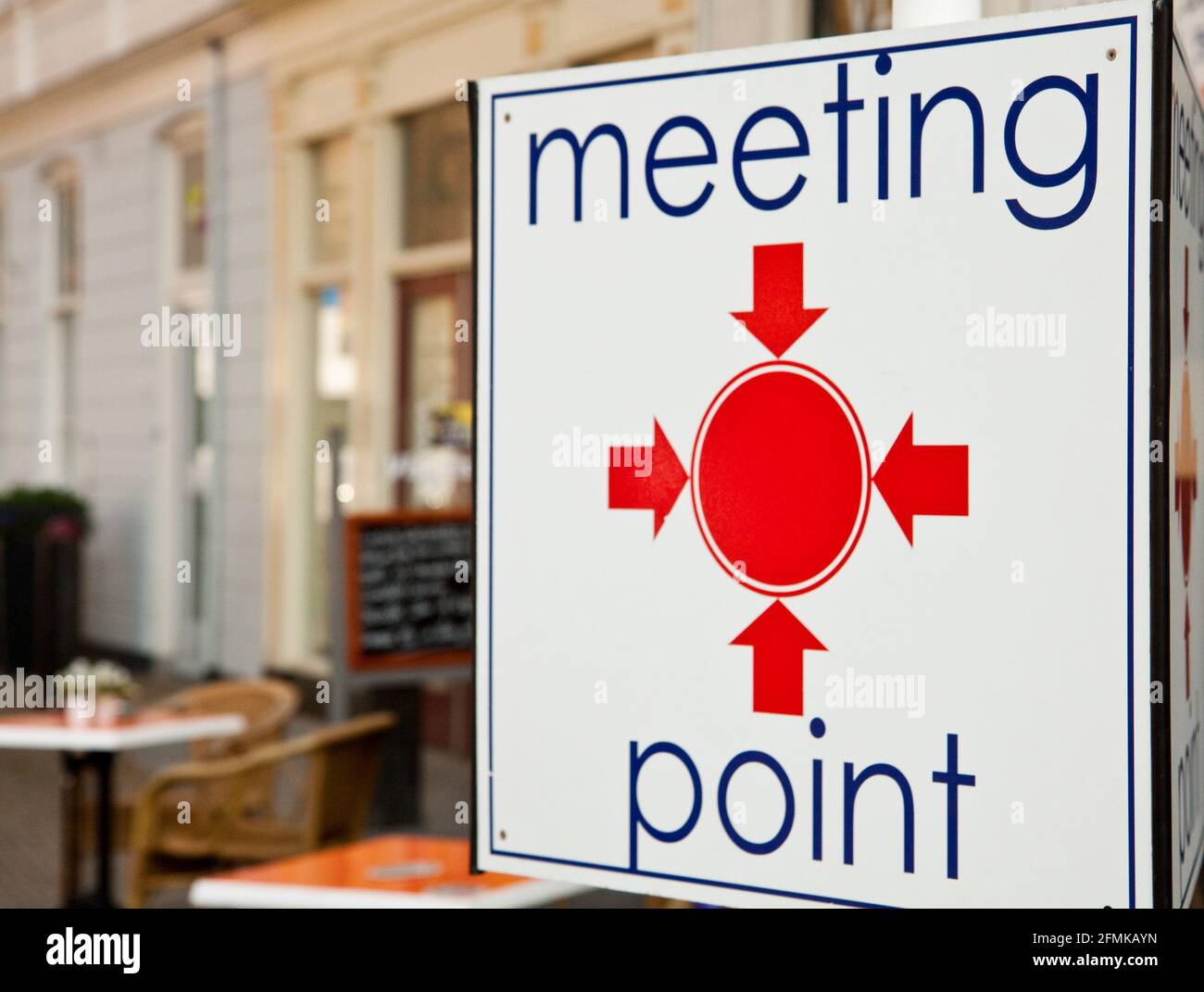 Meeting point by restaurant Stock Photo - Alamy