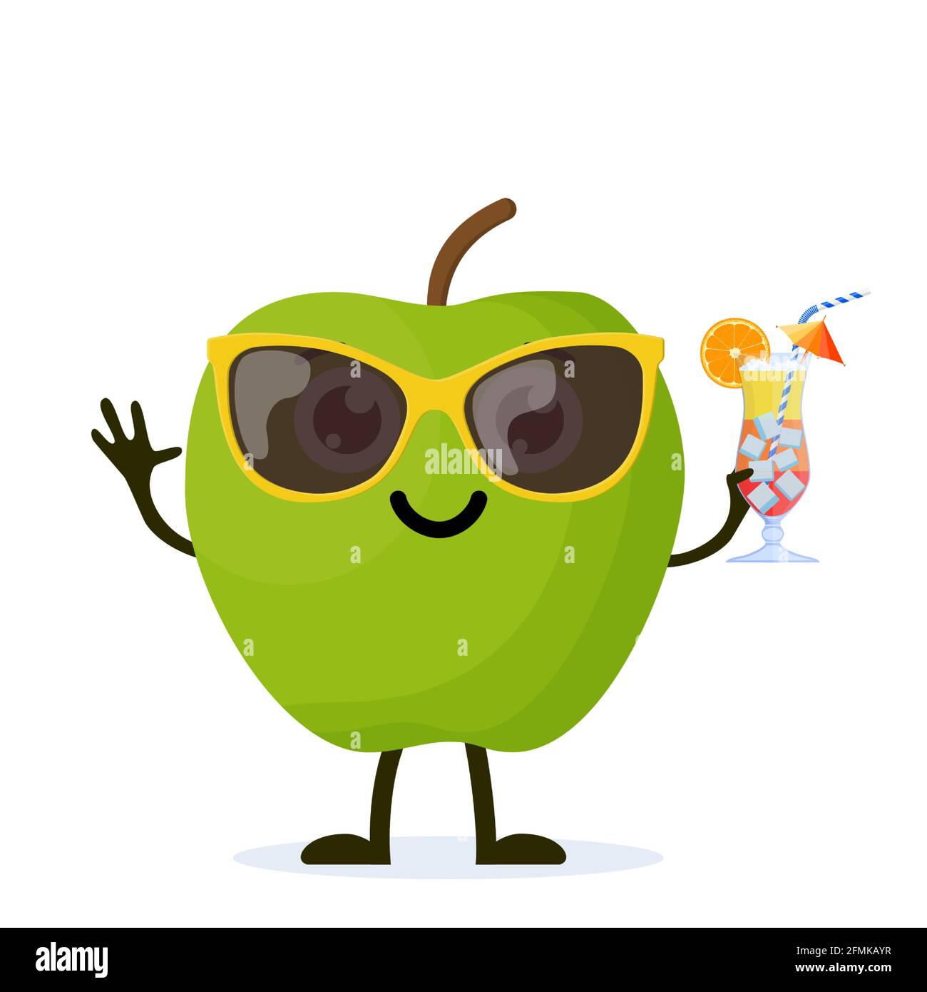 Cute and funny apple character Stock Vector Image & Art - Alamy