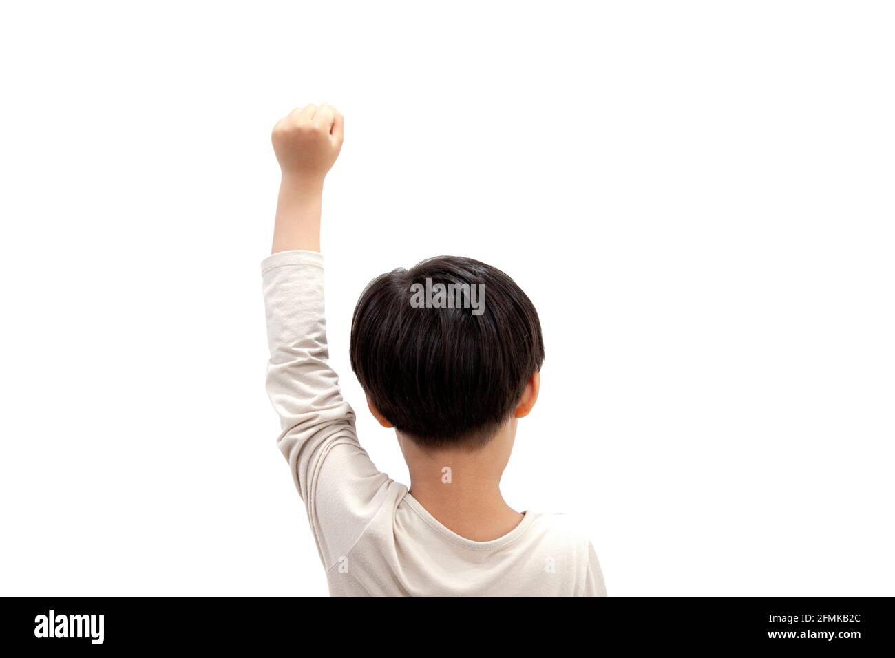 Child raising hand back hi-res stock photography and images - Alamy