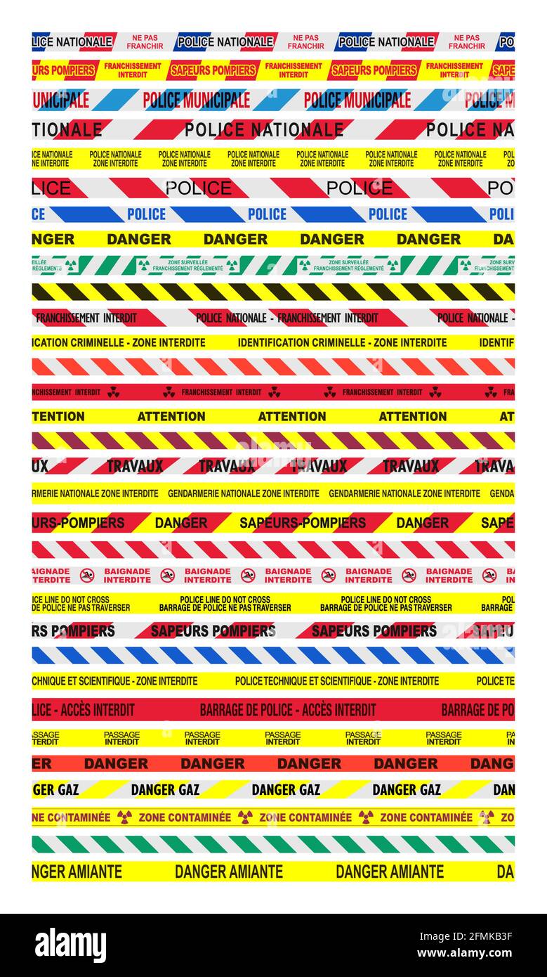 Seamless warning tape set hi-res stock photography and images - Alamy