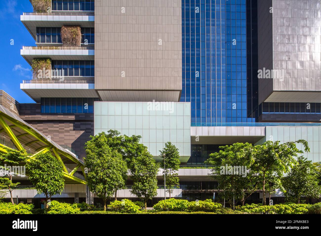 Exterior of modern architecture, Singapore Stock Photo - Alamy
