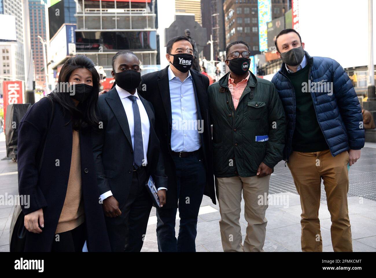 New York, NY, USA. 9th May, 2021. Evelyn Yang, Edwin Raymond, Andrew ...