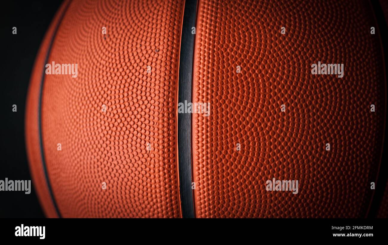 Basketball rubber orange ball close-up texture background Stock Photo ...