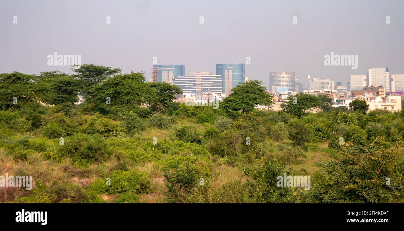 Aerial shot of Gurgaon city, India Stock Photo - Alamy