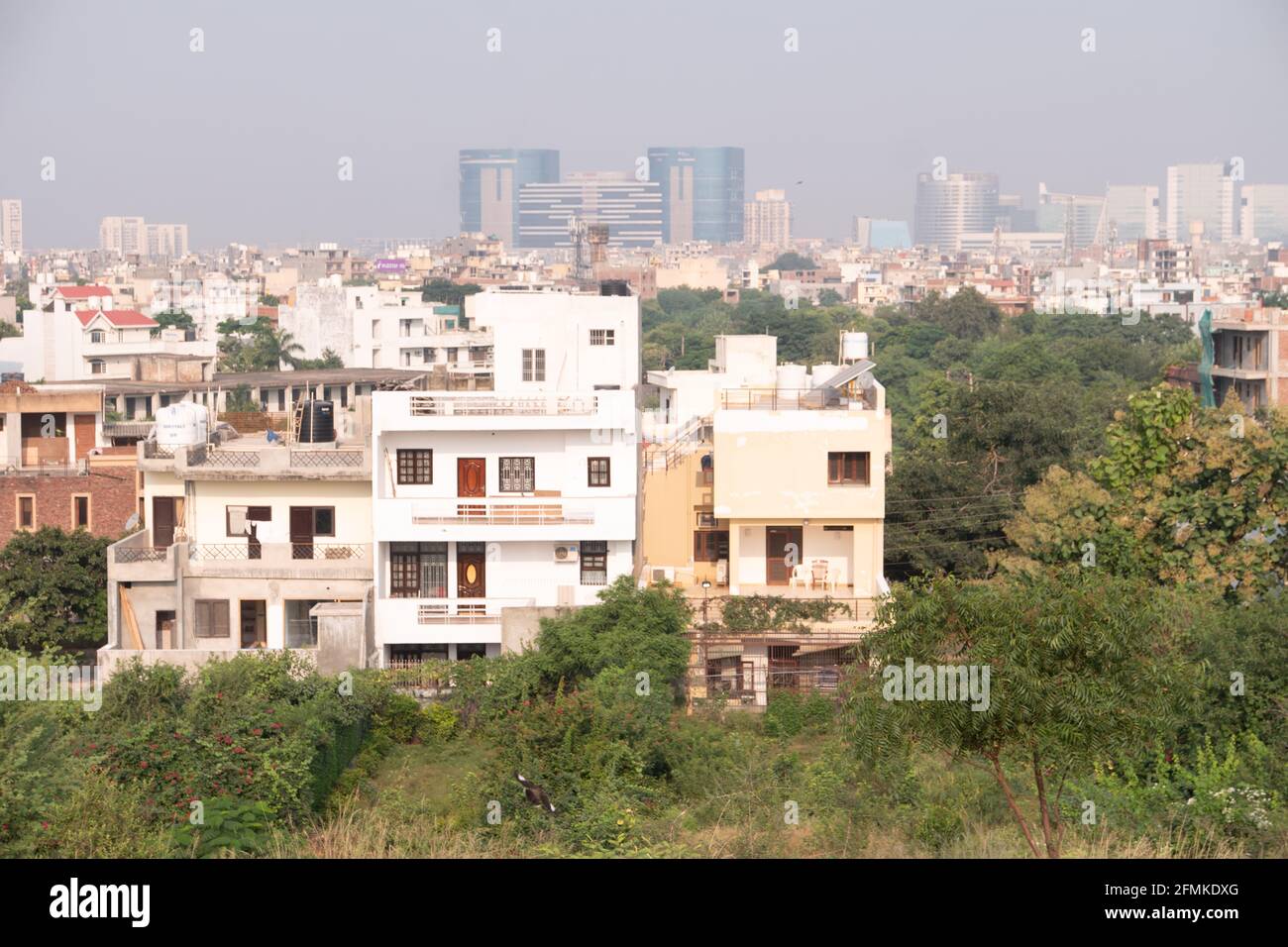 Aerial shot of Gurgaon city, India Stock Photo - Alamy