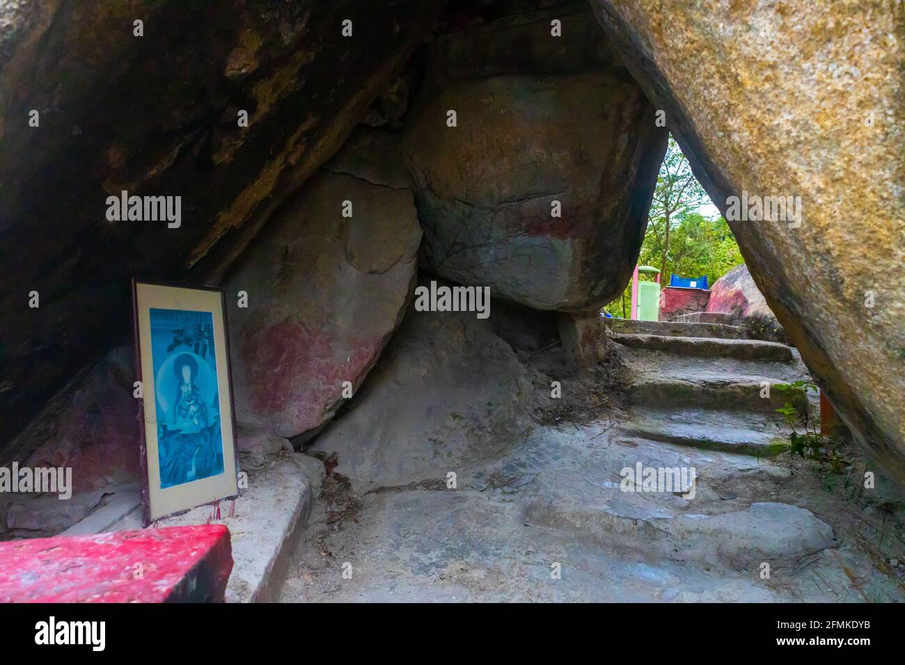 Inside the hole underneath the Lovers Stone, there is a painting of ...