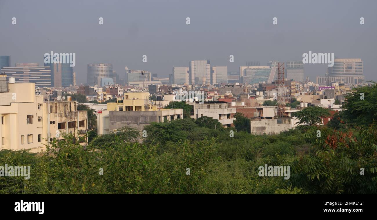 Aerial shot of Gurgaon city, India Stock Photo - Alamy