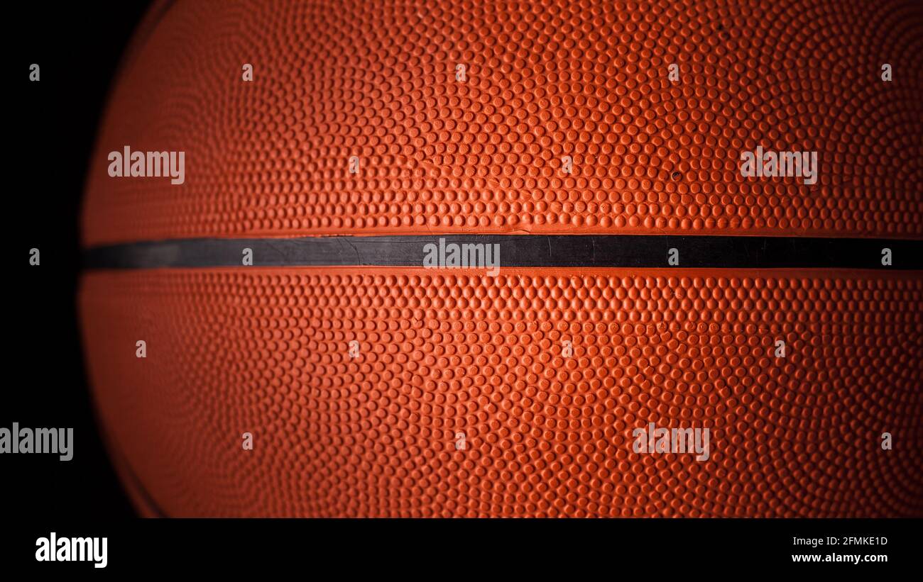 Basketball rubber orange ball close-up texture background Stock Photo ...