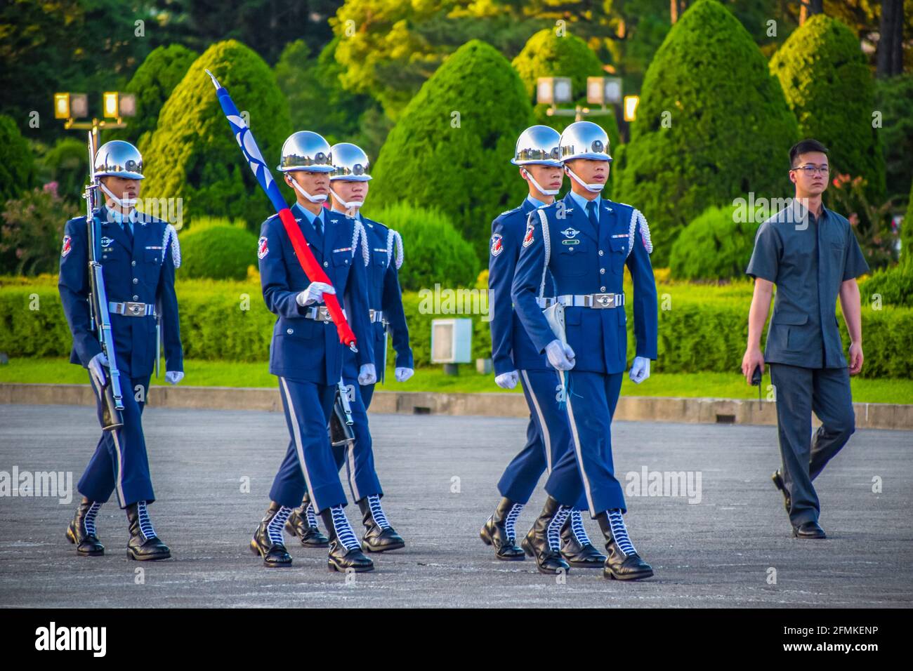 Taipei,Taiwan 8/3/2019 Taipei Liberty Square The Air Force Honor Guards ...