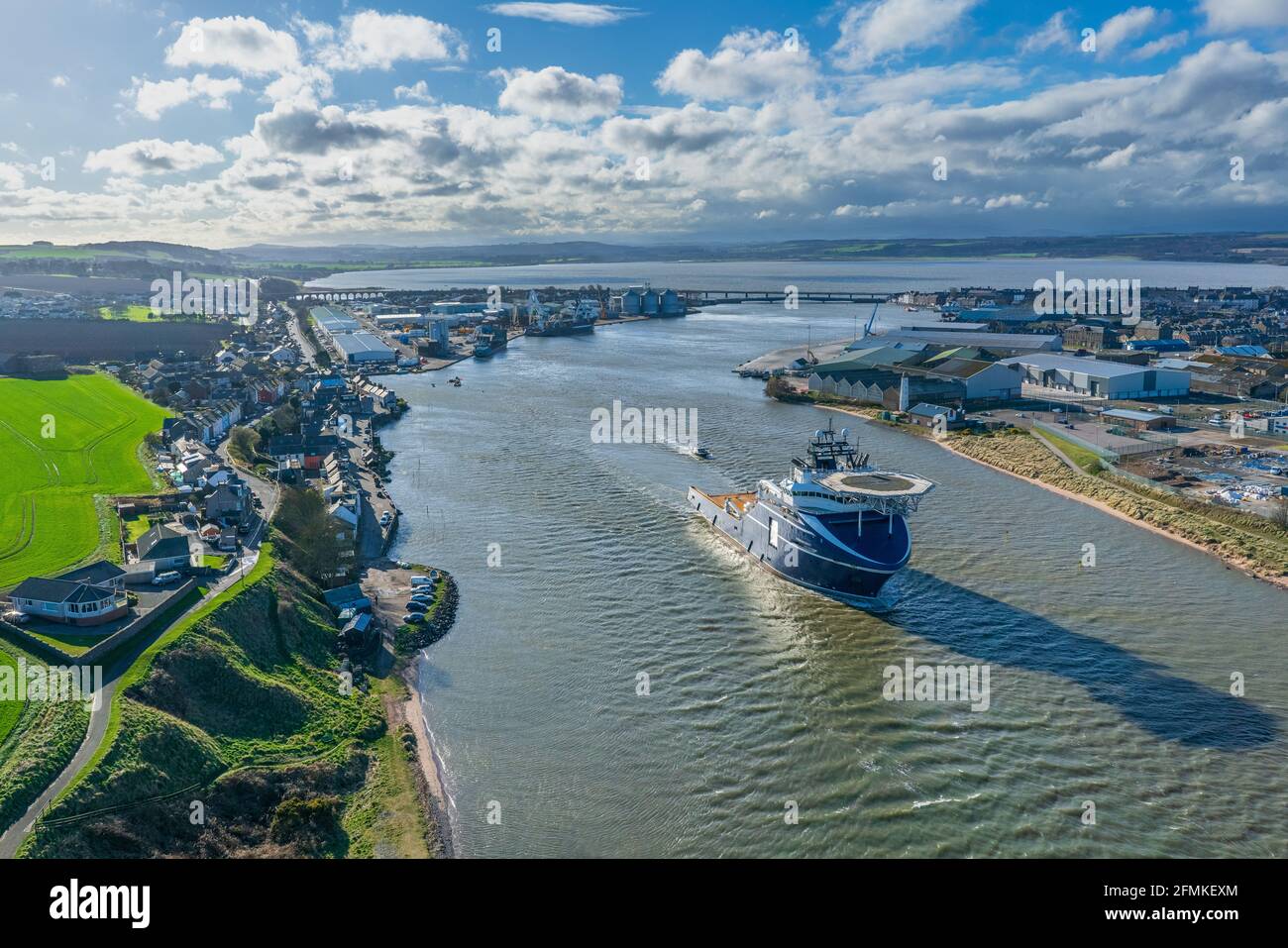 Montrose, Angus, Scotland, UK, 31st of Mar 2017: Offshore support ...