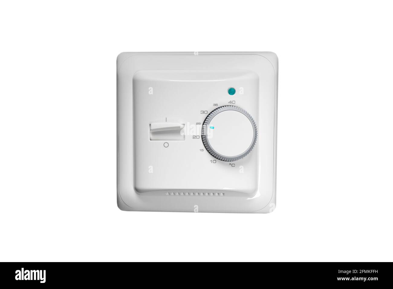 Digital climate thermostat control. White thermostat isolated on white ... Digital climate thermostat control. White thermostat isolated on white ...