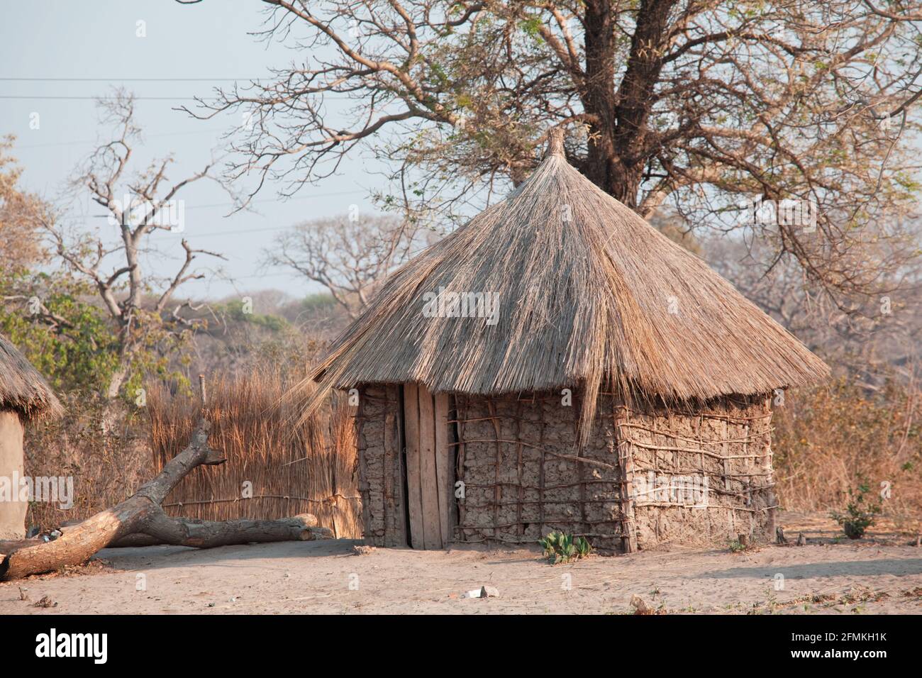 Rural hut in african village Stock Photo - Alamy