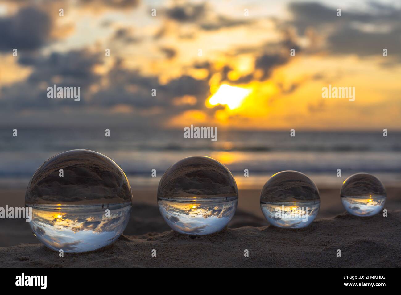 4 glass balls hi-res stock photography and images - Alamy