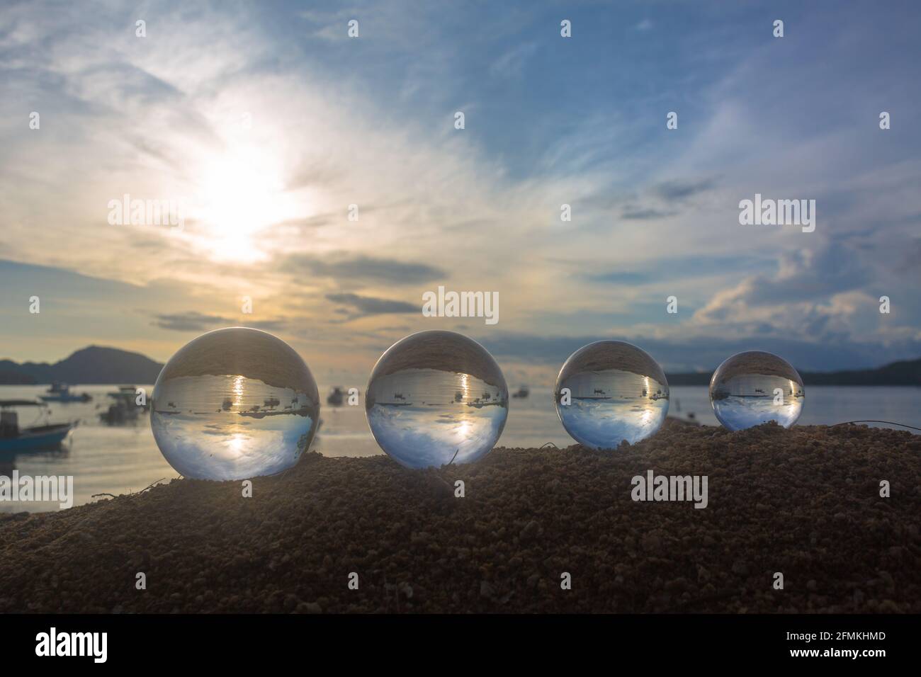 4 glass balls hi-res stock photography and images - Alamy