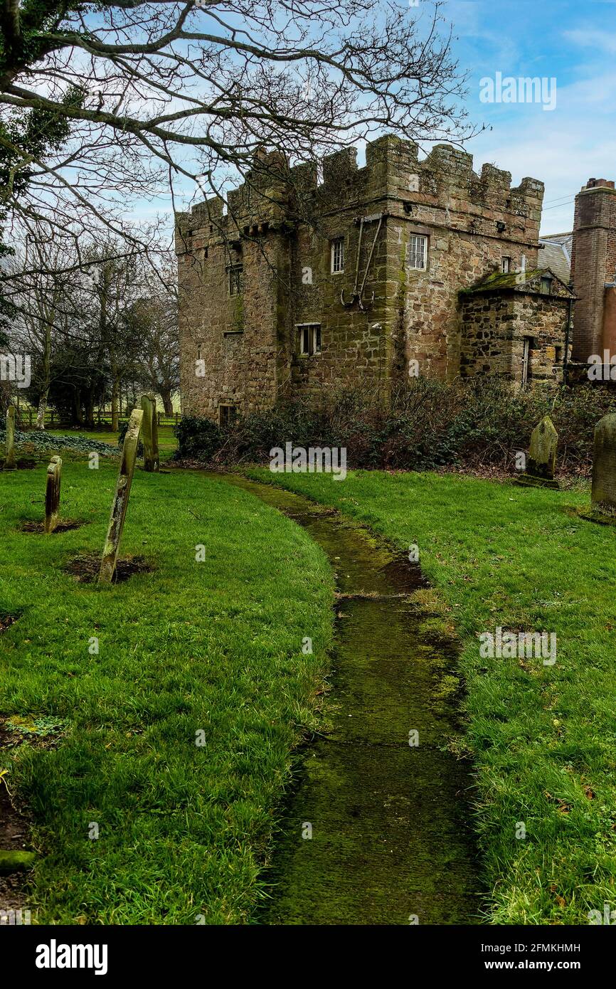 Graveyard in front of Holy Trinity church, Embleton, Northumberland ...
