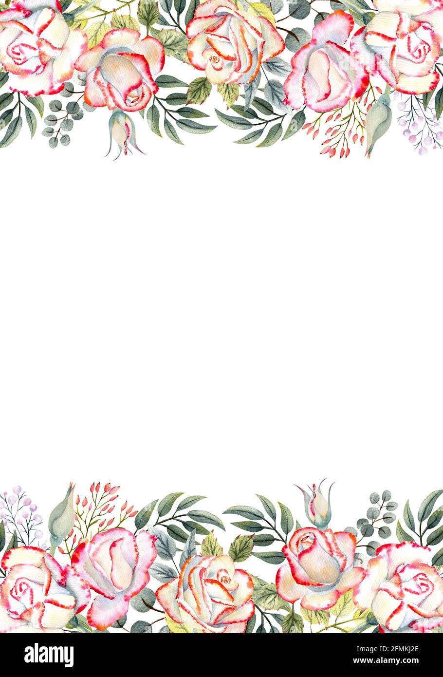 Red rose border frame hi-res stock photography and images - Alamy