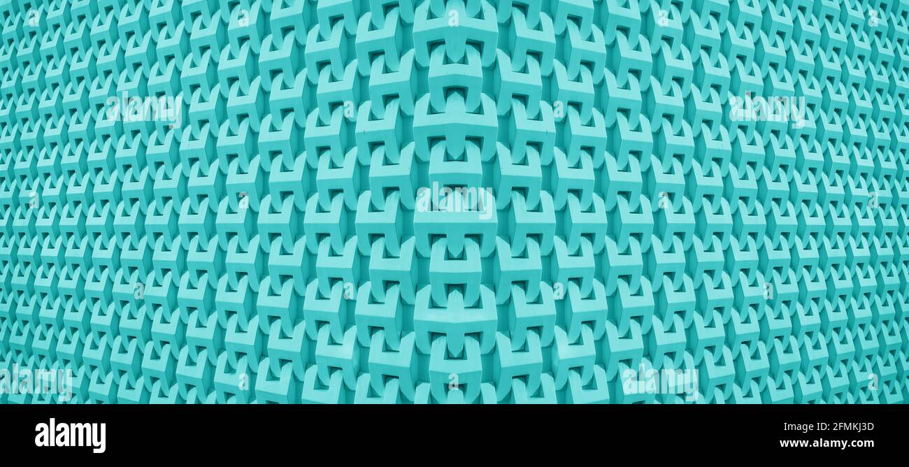 Electric Blue Diminishing Perspective of a Symmetry 3D Architectural ...