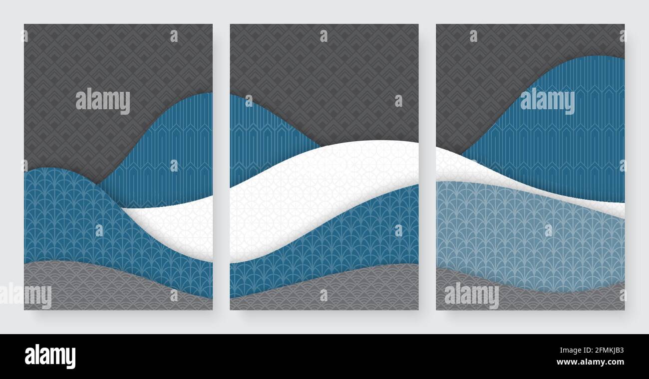 Grey square wave patterns Stock Vector Images - Alamy