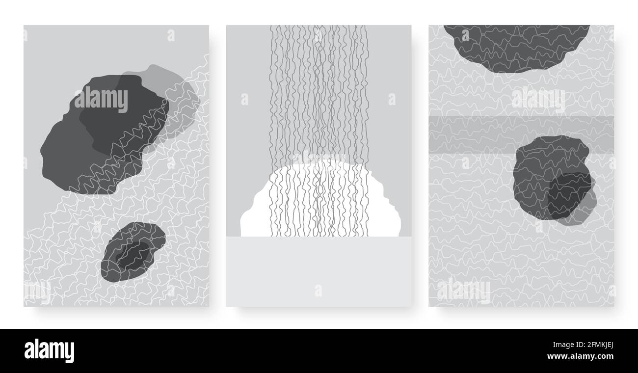 Abstract shape and hand drawn scribbles pattern vector illustration set ...