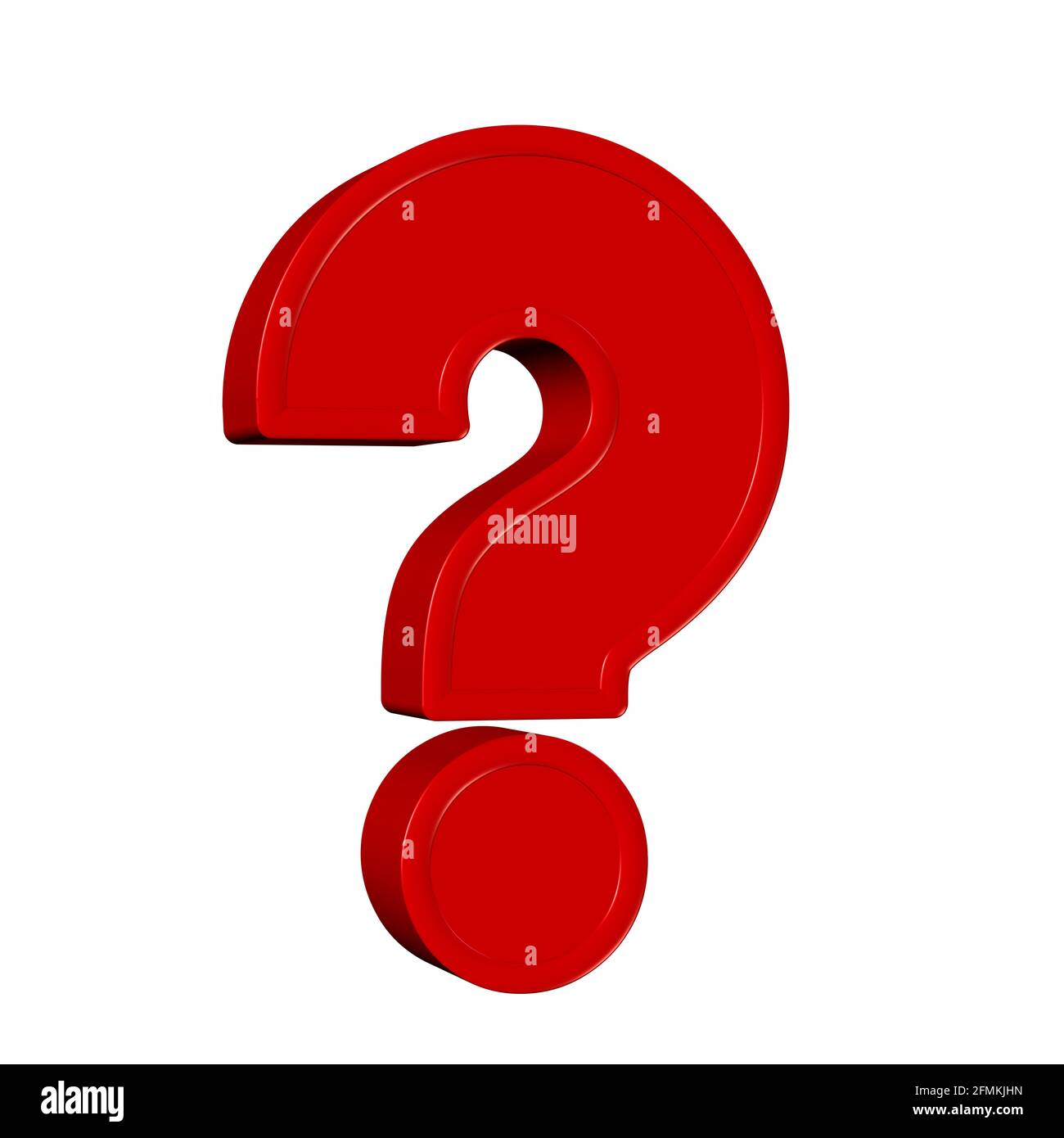 Red question mark in front of white background Stock Photo - Alamy
