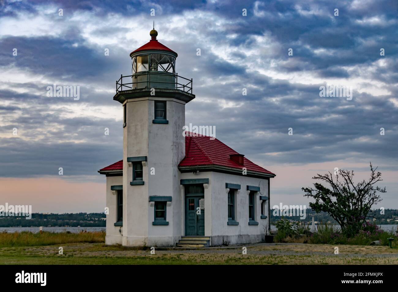 Lighthouse at the Maury Island Vashon USA Stock Photo - Alamy