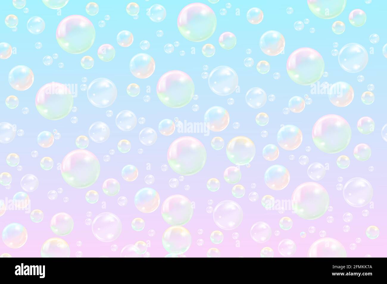 Flying transparent soap bubbles on a colored background Stock Vector ...