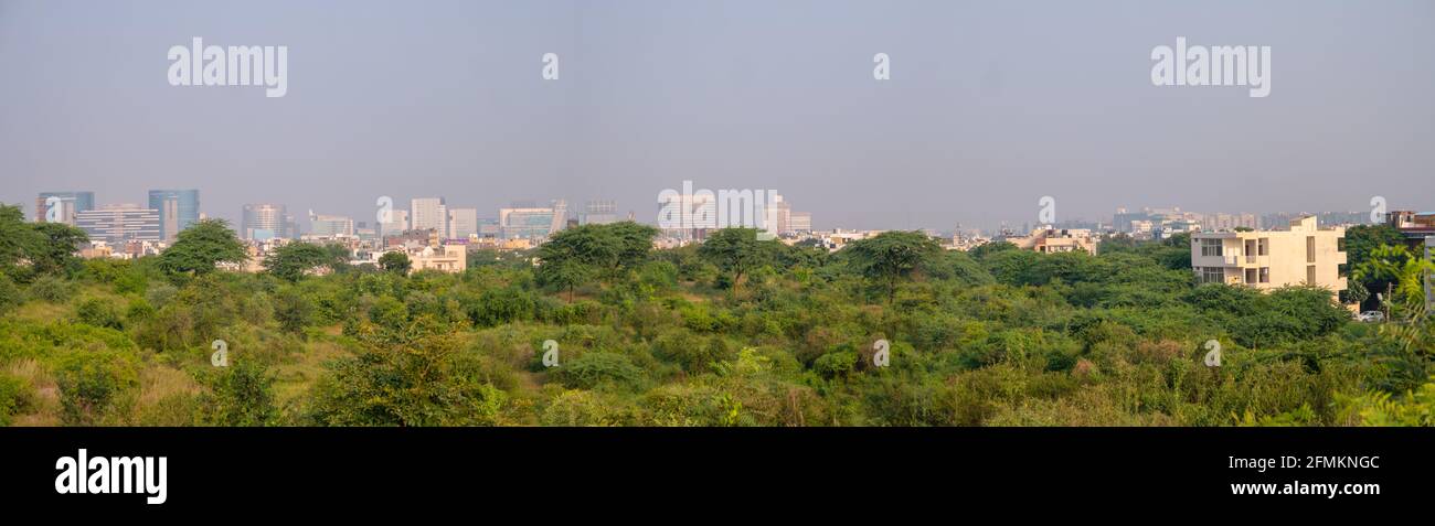 Panoramic aerial shot of Gurgaon city, India Stock Photo - Alamy