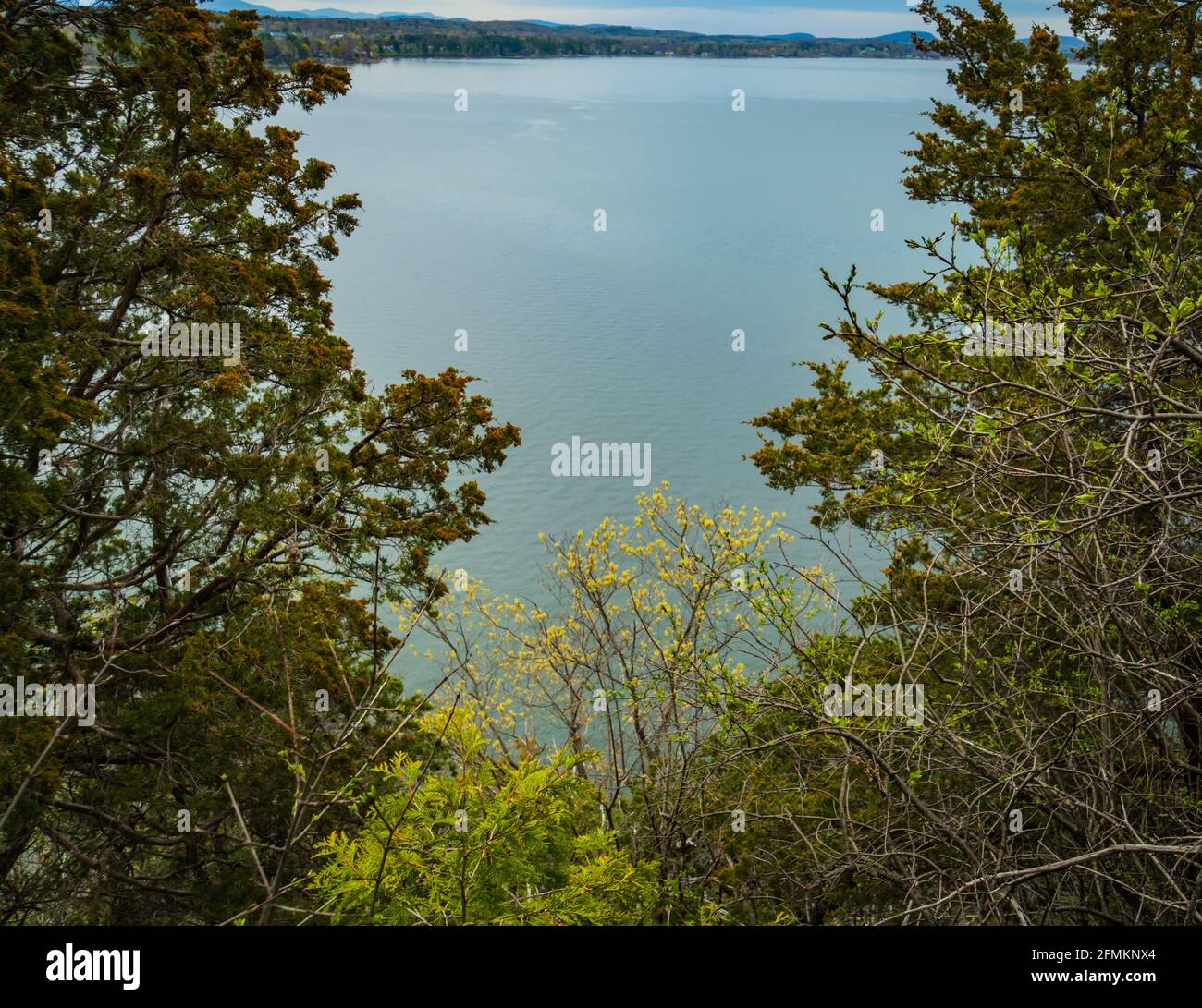 spring time view of Lake Champlain Stock Photo - Alamy