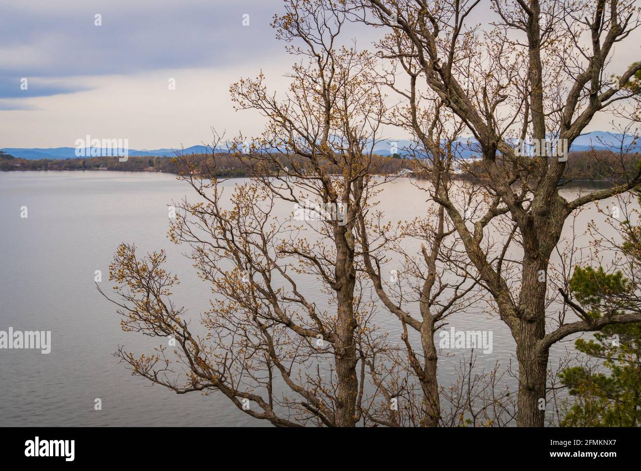 spring time view of Lake Champlain Stock Photo - Alamy