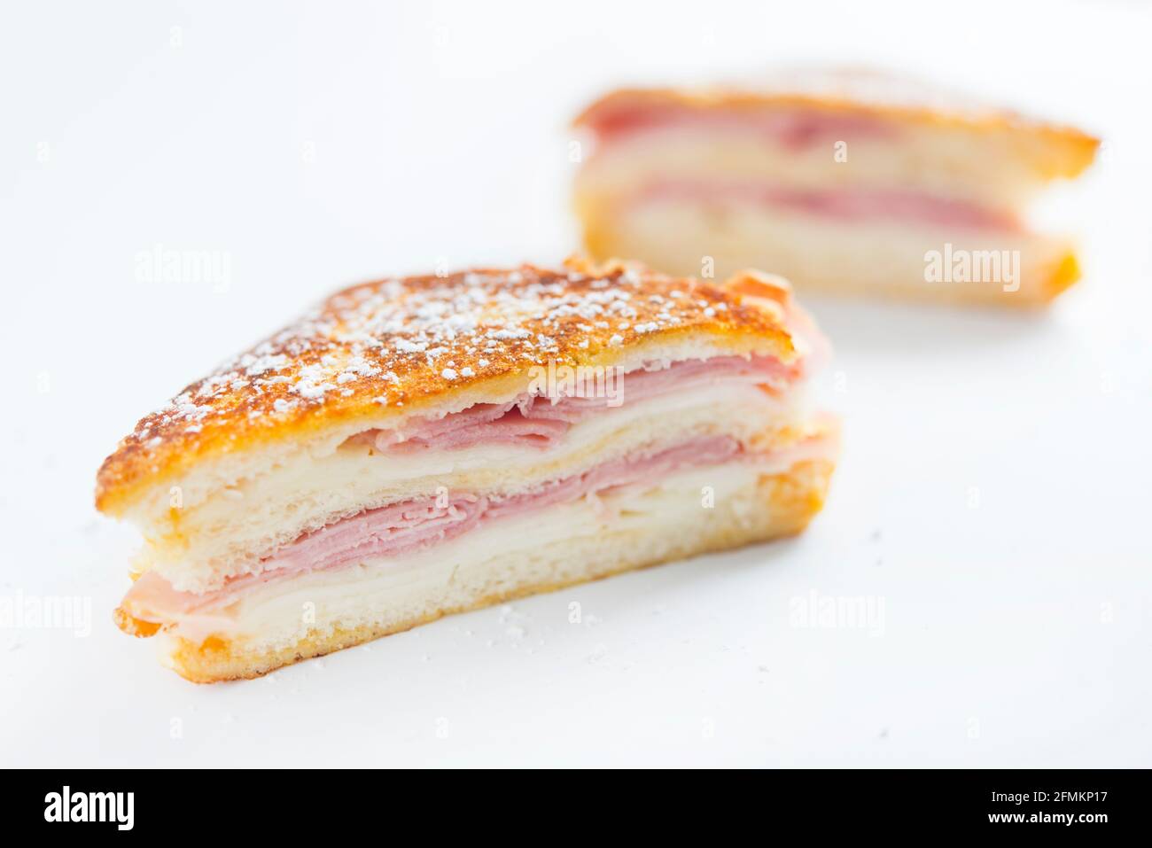Sandwich monte cristo raspberry front view Stock Photo - Alamy