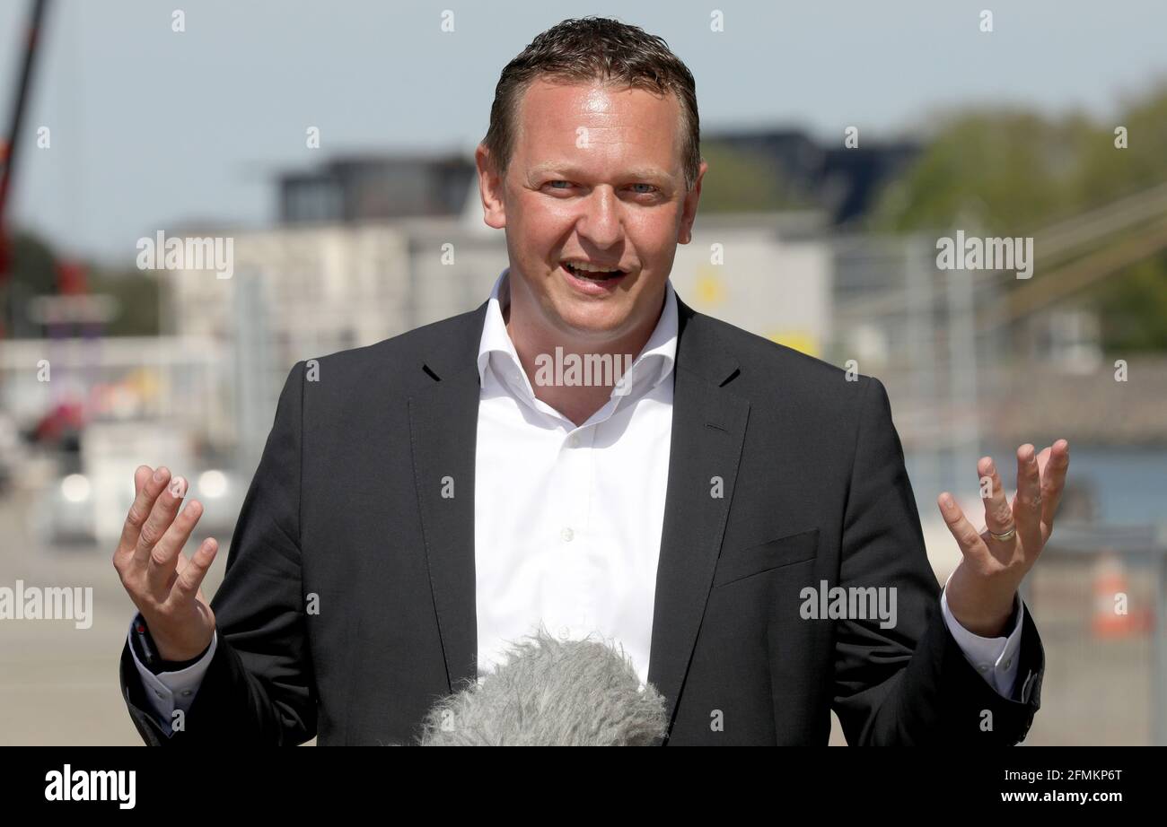 Rostock, Germany. 10th May, 2021. Felix Eichhorn, President of AIDA ...
