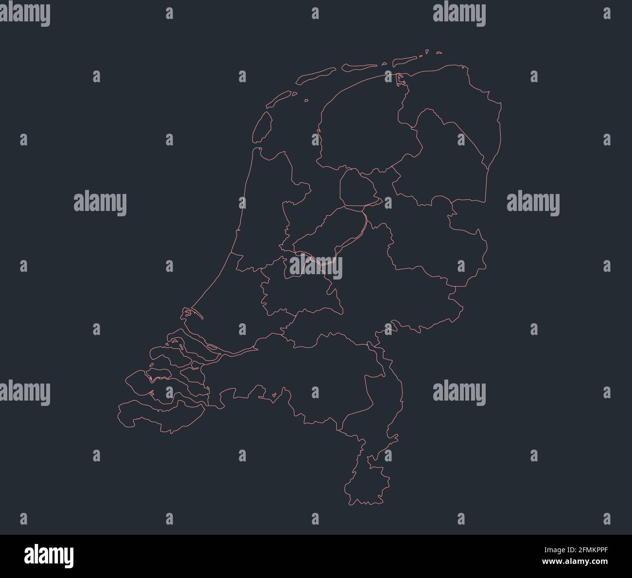 Infographics netherlands map outline hi-res stock photography and ...