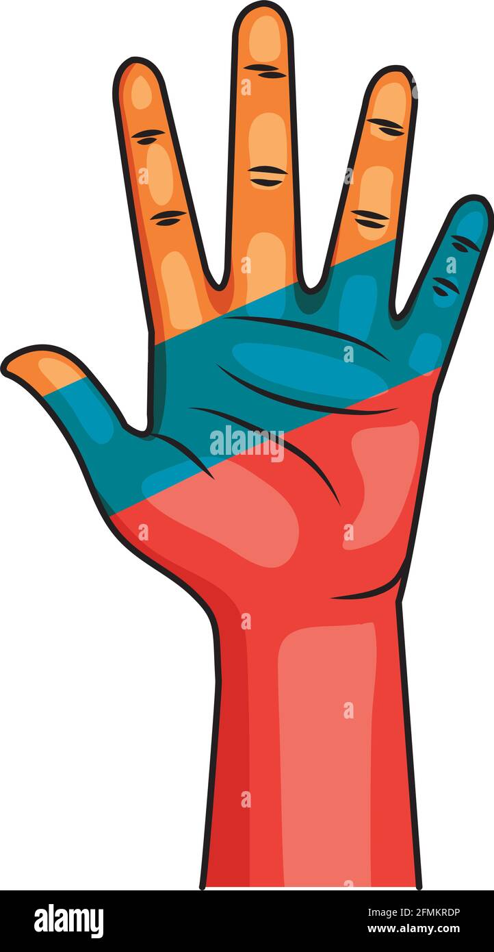 hand with colombian flag Stock Vector Image & Art - Alamy