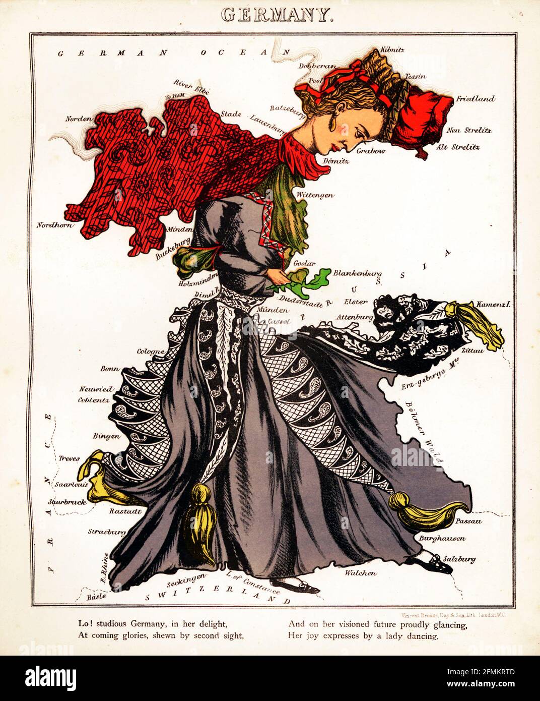 Old satirical map hi-res stock photography and images - Alamy