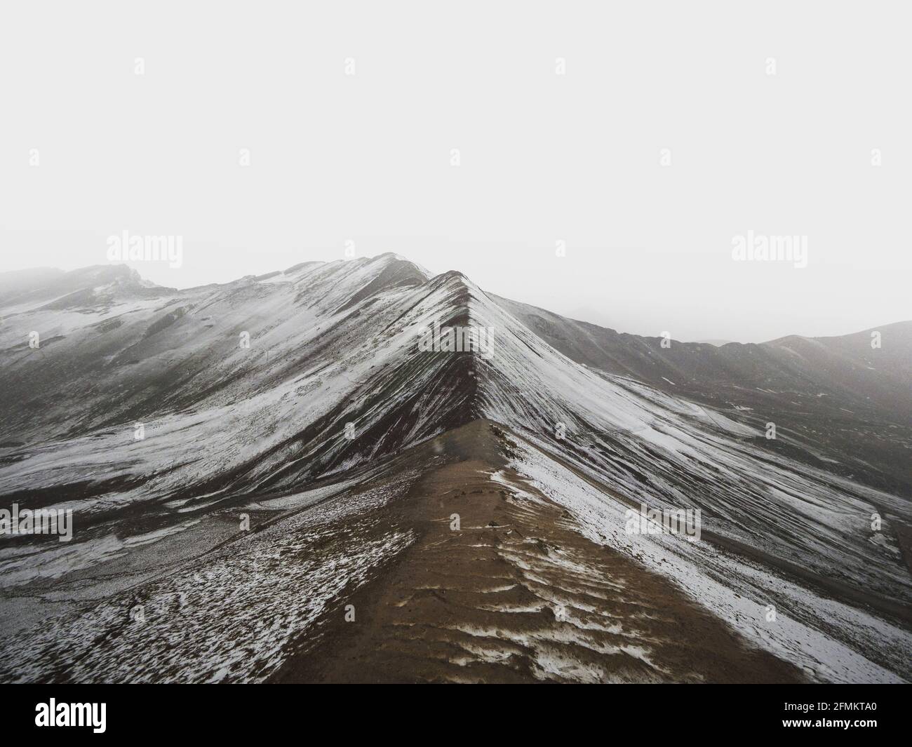 Landscape panorama view of snow covered winter wonderland colourful ...