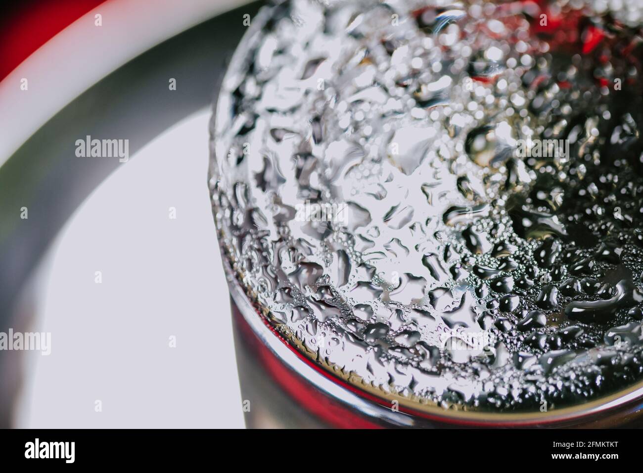 Closeup shot of water drops on glass Stock Photo - Alamy