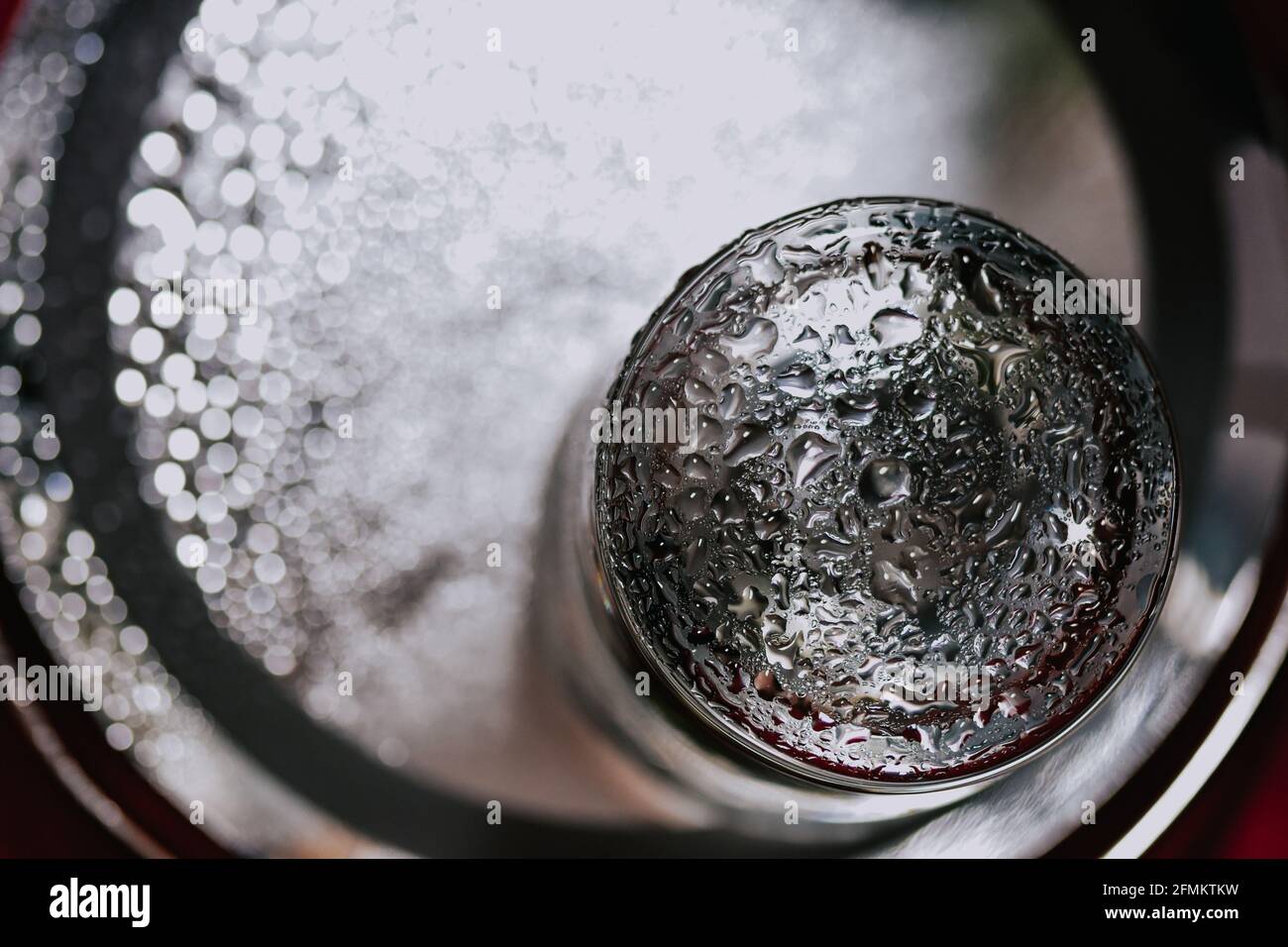 Closeup shot of water drops on glass Stock Photo - Alamy