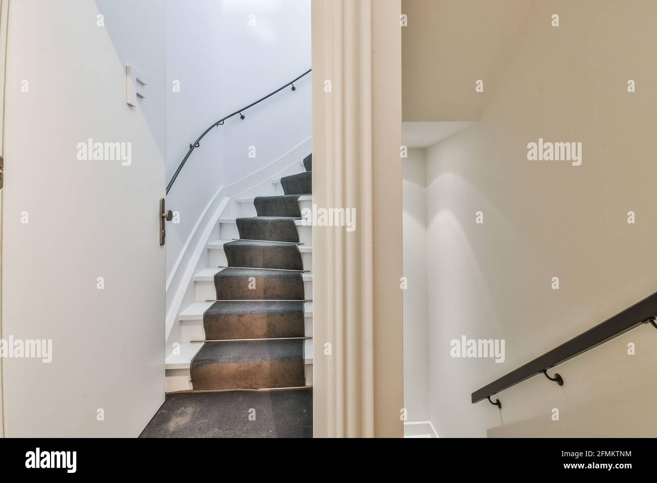 Staircase in modern house in minimal style Stock Photo - Alamy