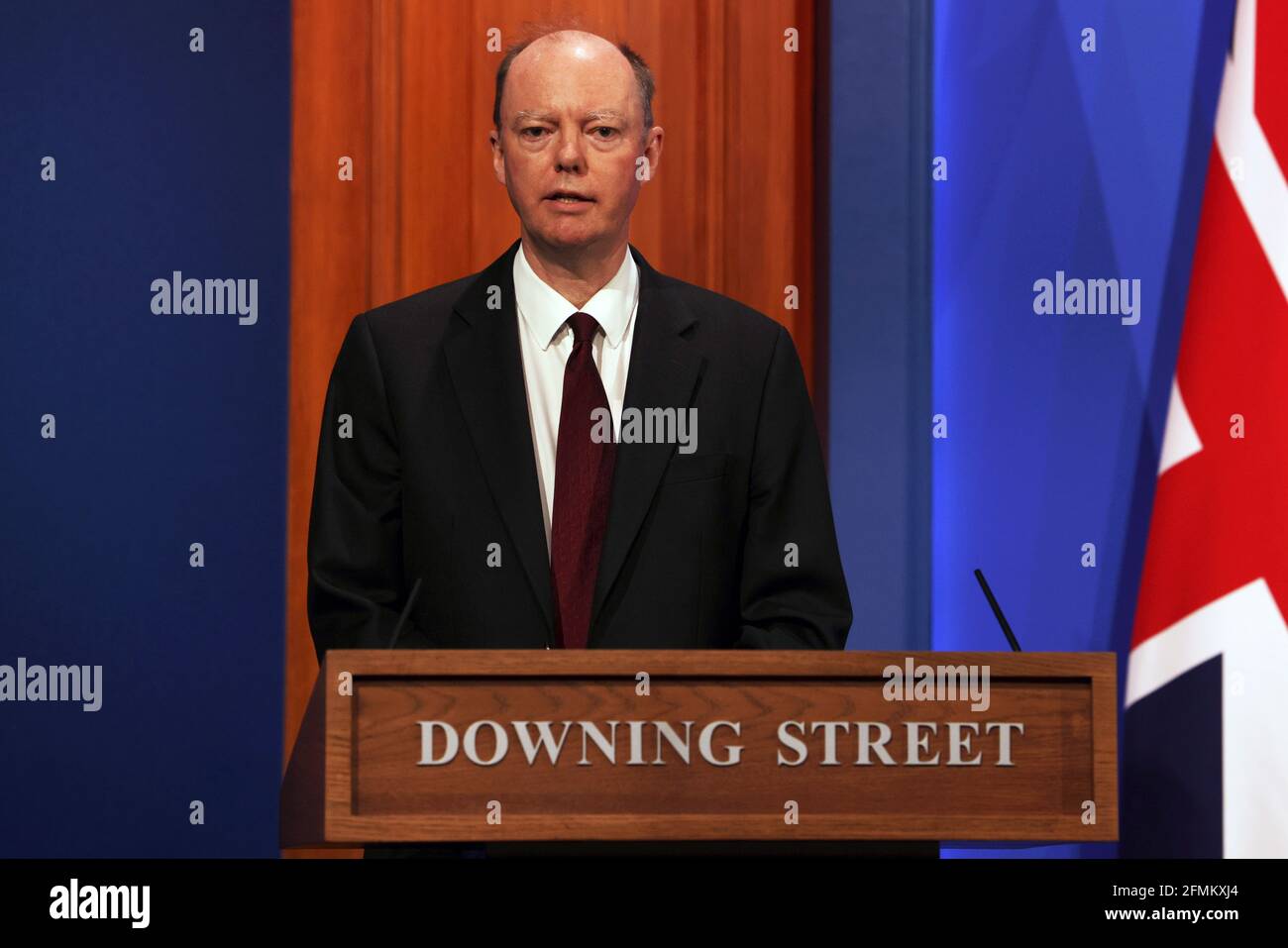 Chief Medical Officer Professor Chris Whitty during a media briefing in ...